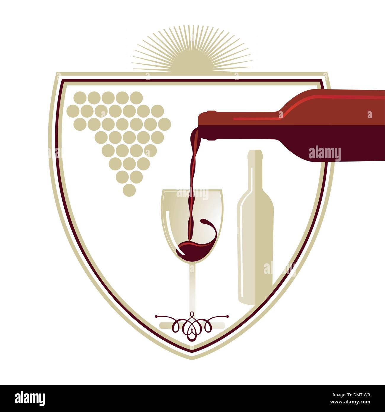 Vin de bordeaux Banque d'images vectorielles - Alamy