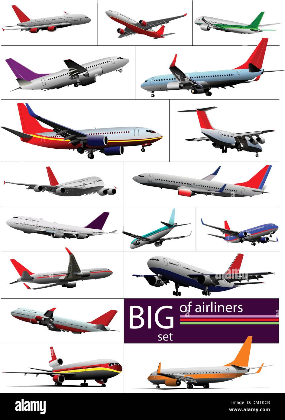 Avions de ligne Banque d'images vectorielles - Alamy