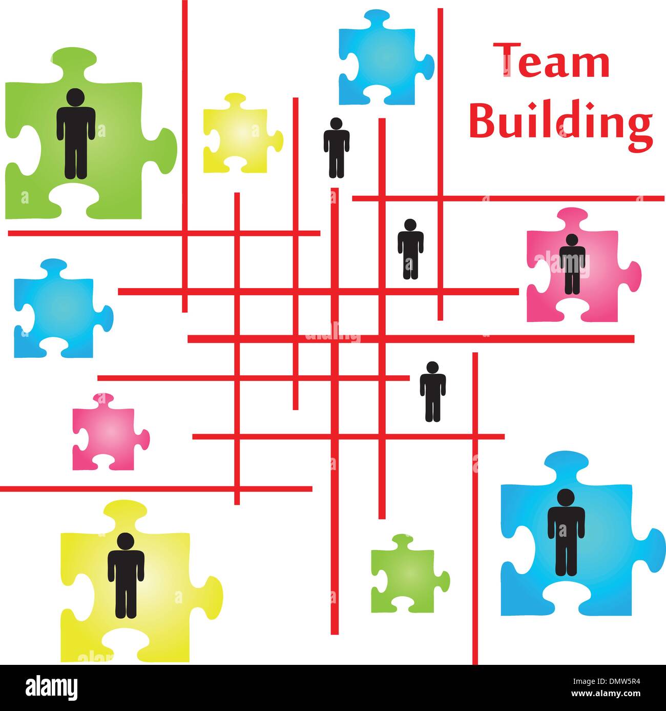 Team building vector vectors Banque d'image et photos - Alamy