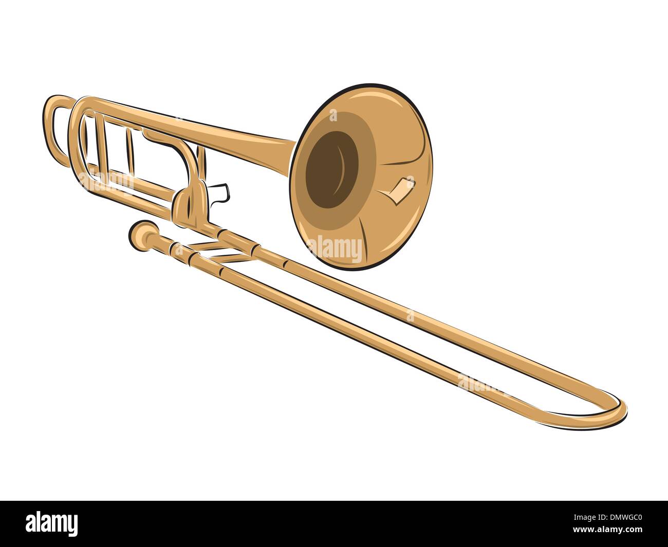 Instrument de musique trombone Banque d'images vectorielles - Alamy