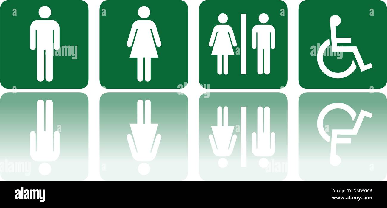 Toilet sign male female and disabled toilets Banque d'images ...