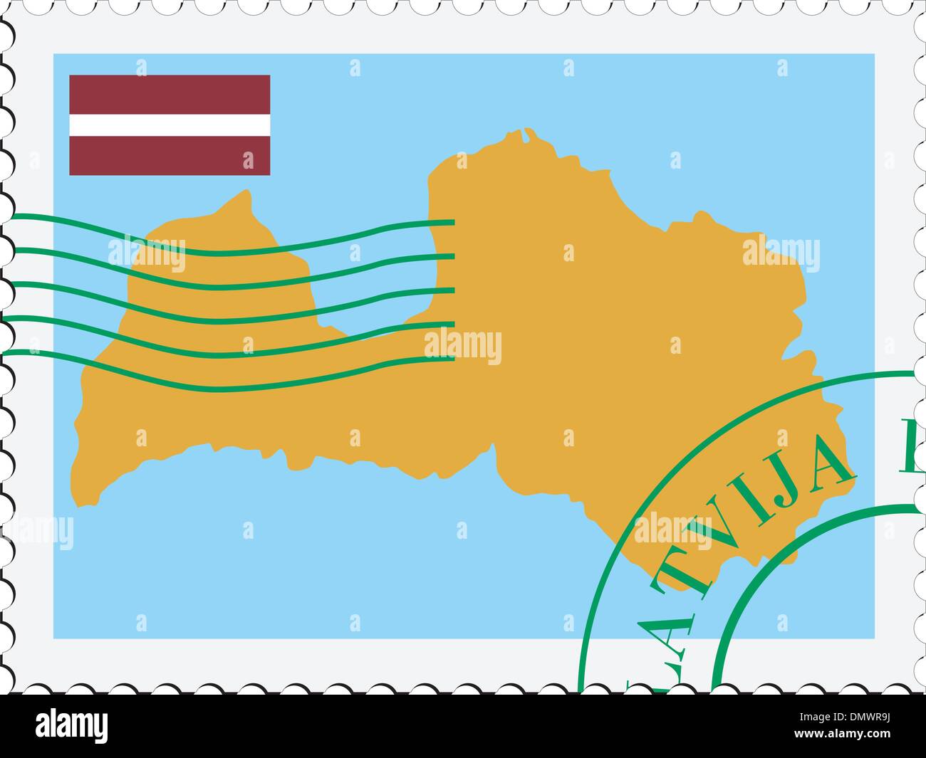 Drapeau de la carte de la lettonie Banque d'images vectorielles - Alamy