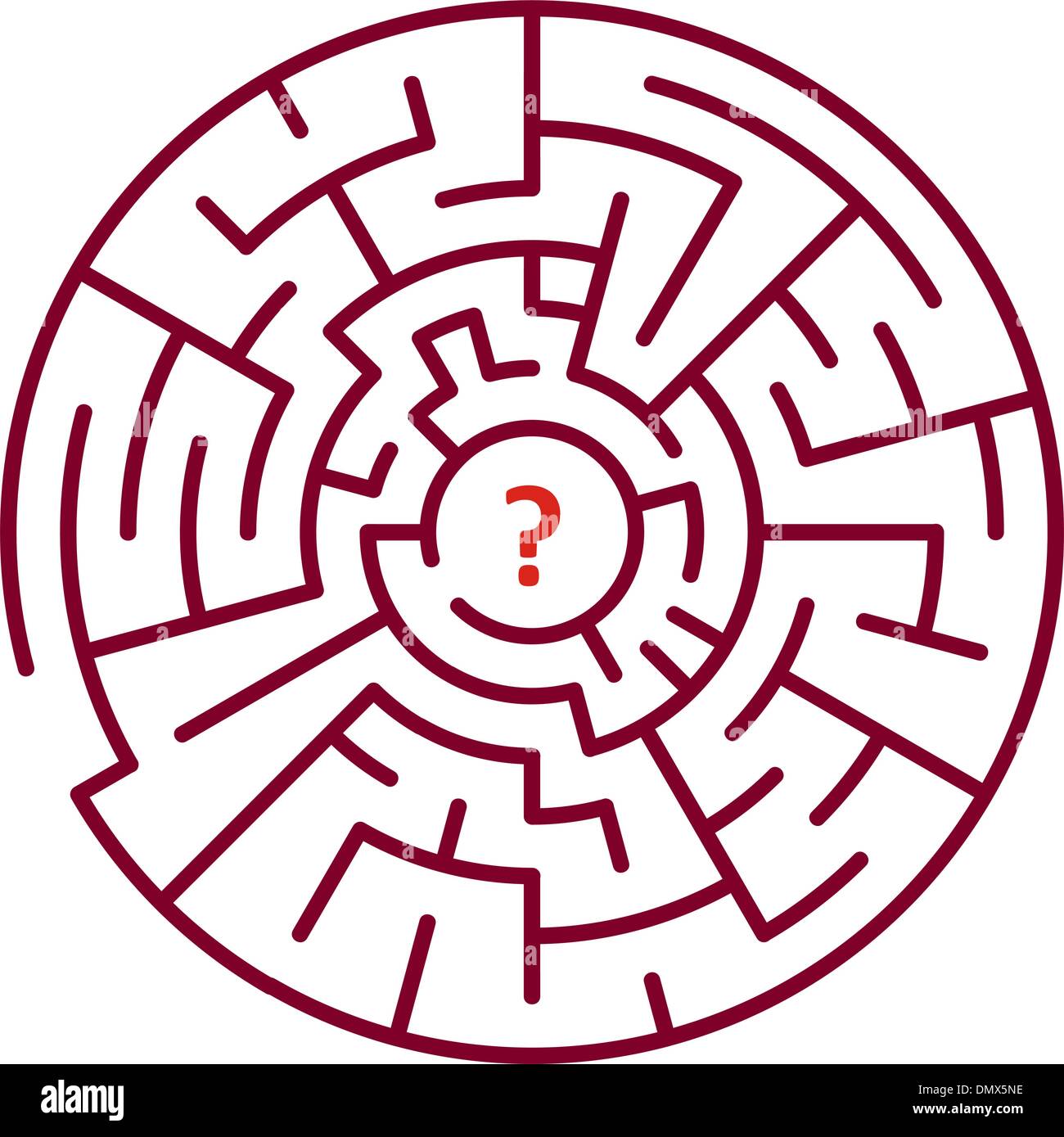 Labyrinthe rond Banque d'images vectorielles - Alamy