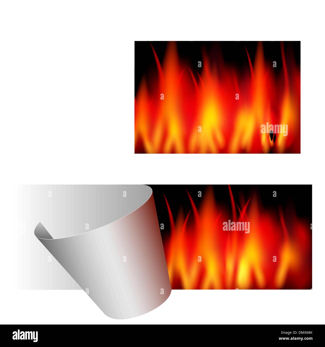 Autocollant de feu Banque d'images vectorielles - Alamy