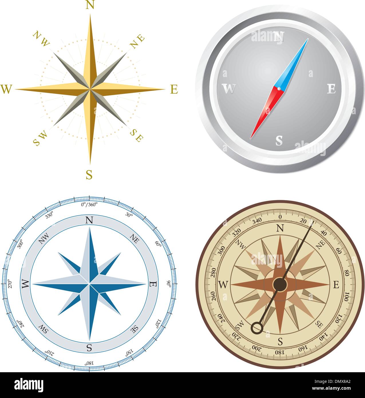 Compass rose vector vectors Banque de photographies et d’images à haute ...