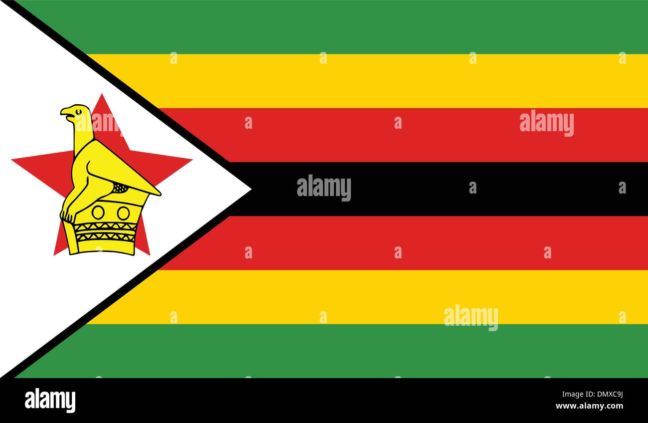 Drapeau du zimbabwe Banque d'images vectorielles - Alamy