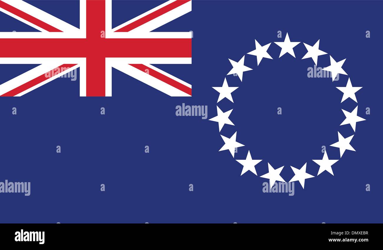 Drapeau des îles cook clipart Banque d'images vectorielles - Alamy