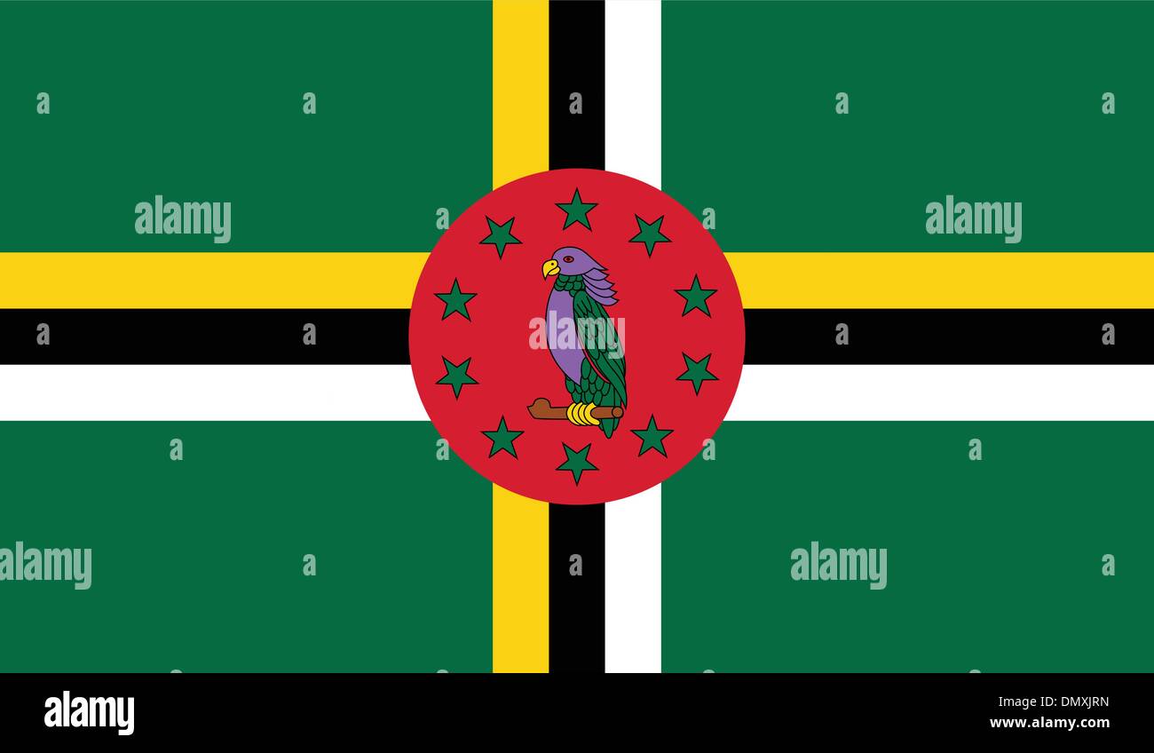 Drapeau de la dominique Banque d'images vectorielles - Alamy