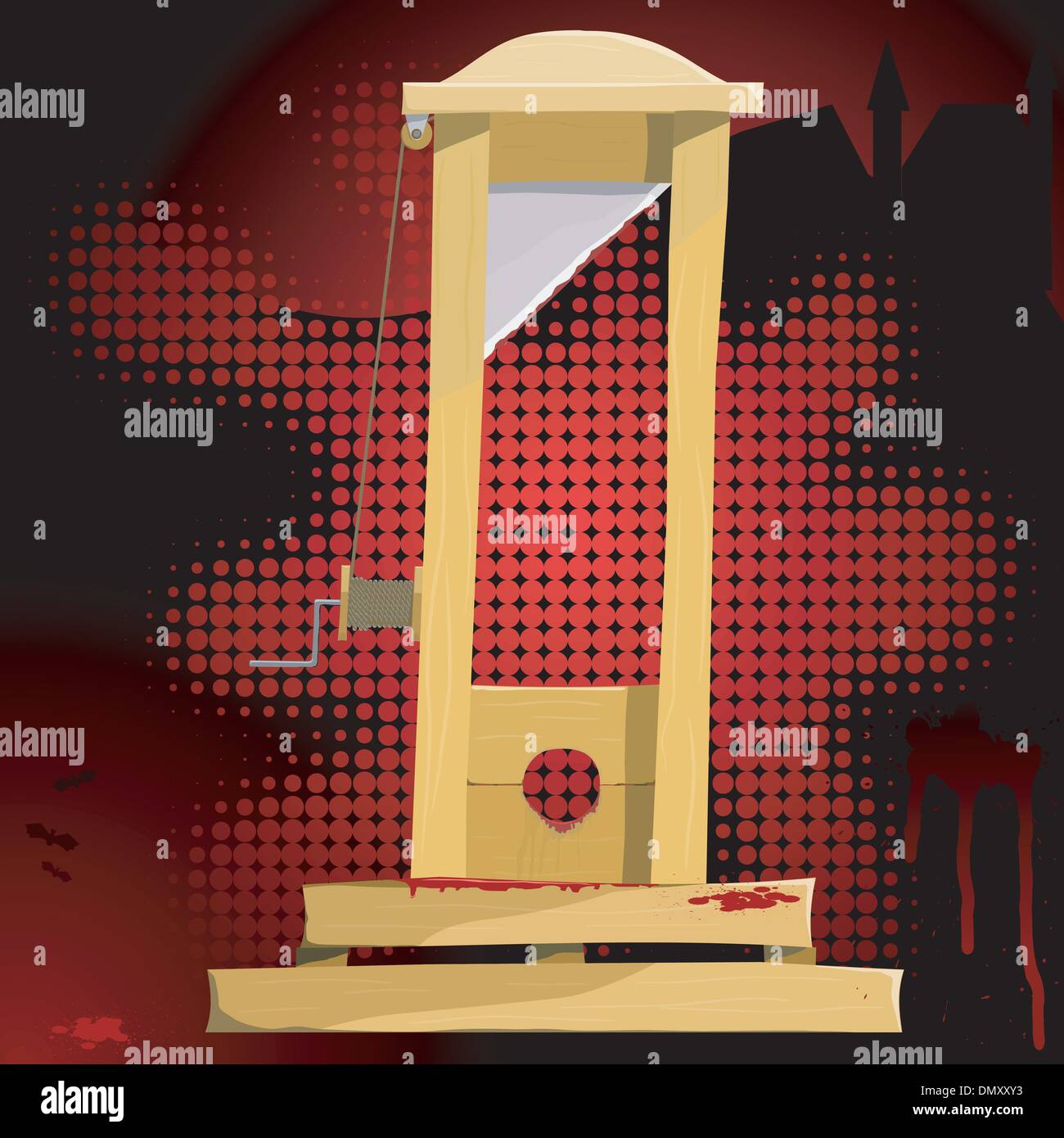 Guillotine révolution française Banque d'images vectorielles - Alamy