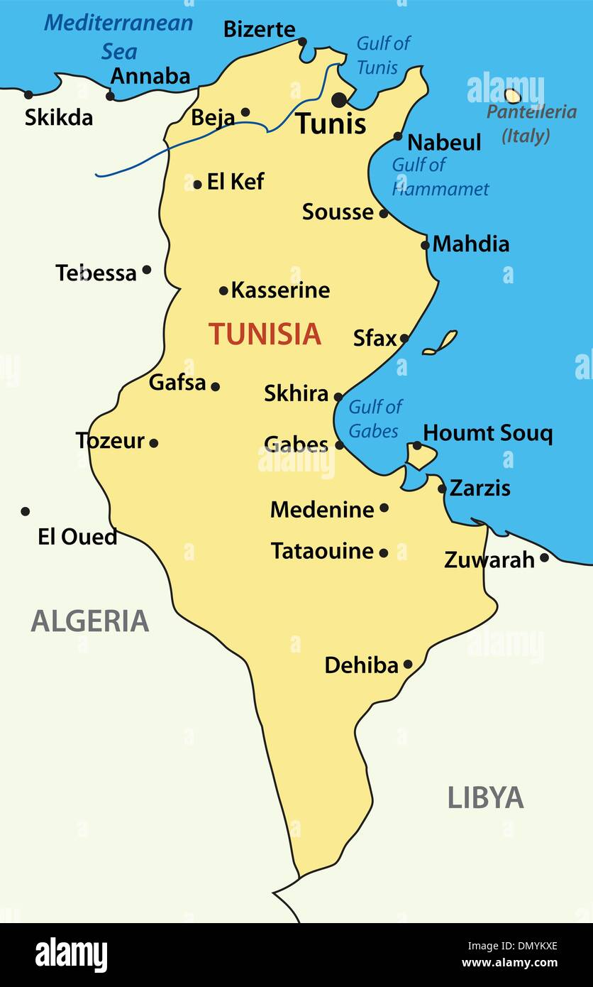 Carte De Tunis Banque d'image et photos - Alamy