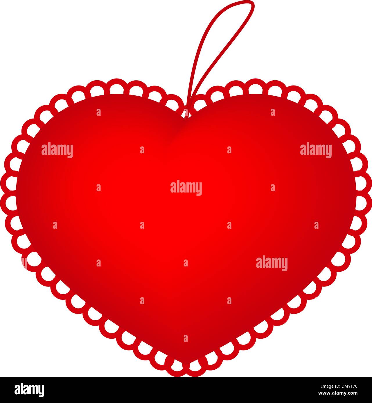 Coussin coeur rouge Banque d'images vectorielles - Alamy