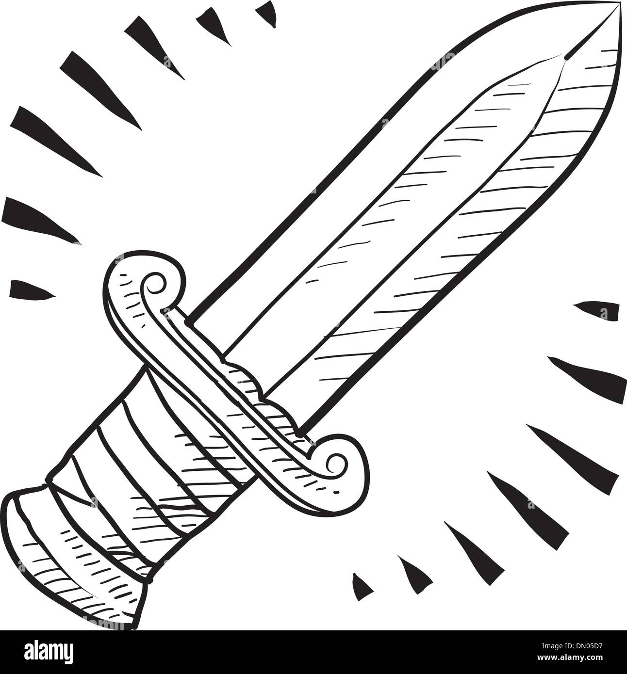 Ancienne Épée dessin vectoriel Image Vectorielle Stock - Alamy