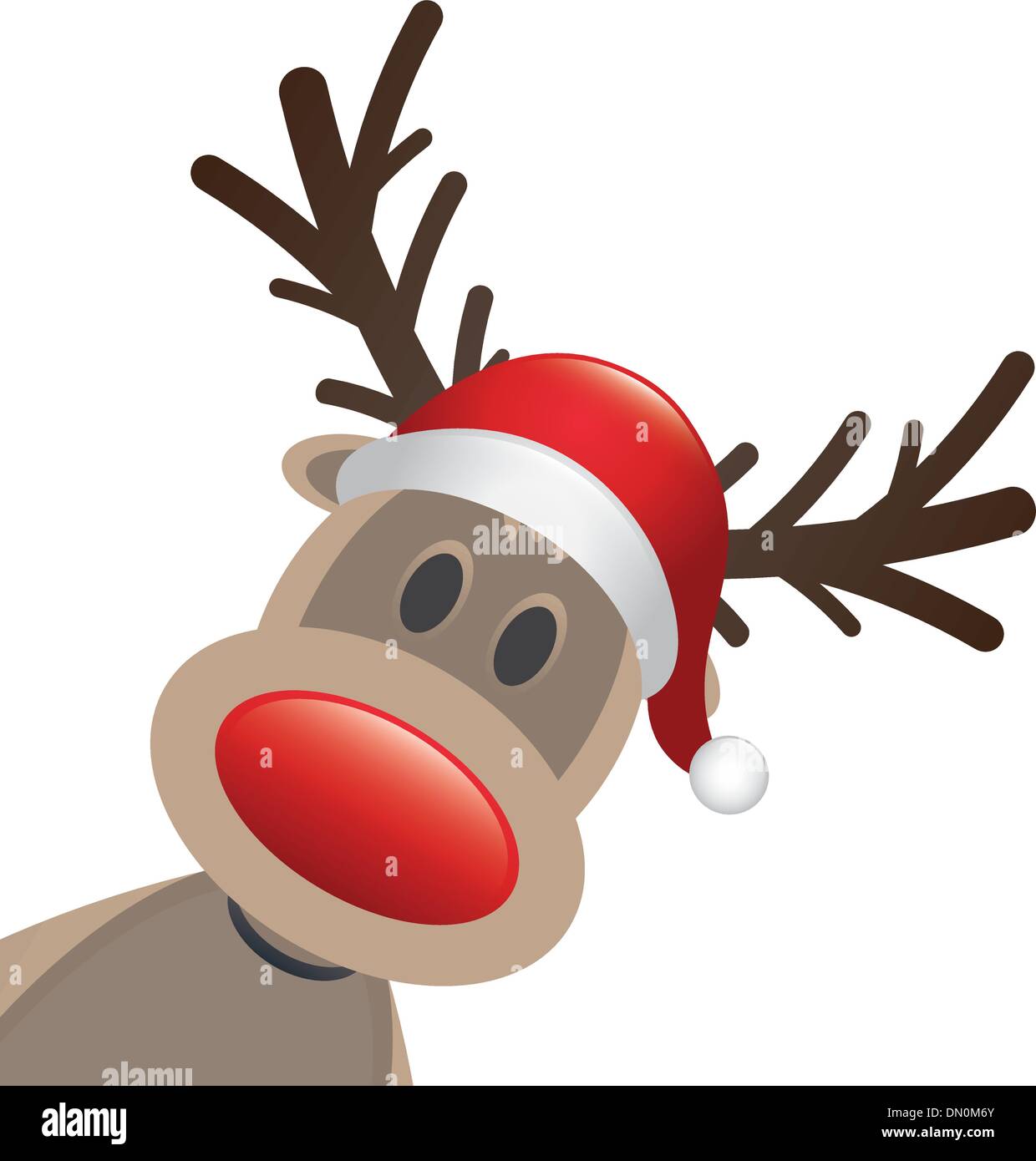 Rudolph renne au nez rouge Banque d'images vectorielles - Alamy