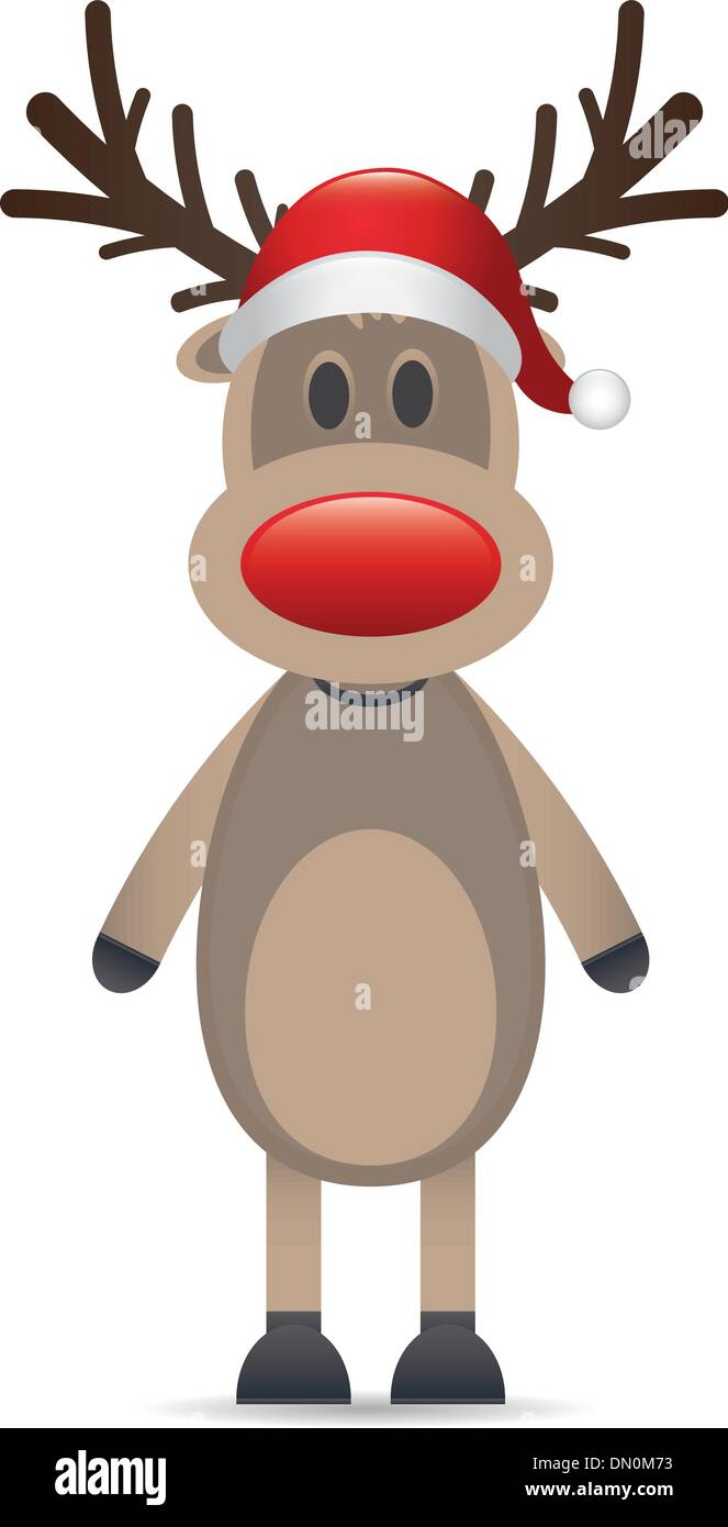 Rudolph red nosed reindeer illustration Banque d'images vectorielles ...