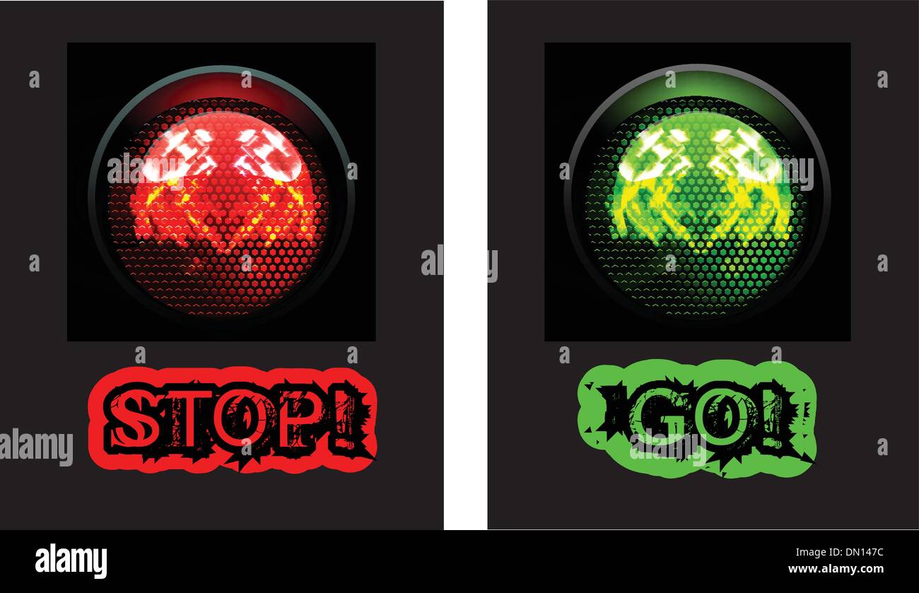Feu de signalisation vert Banque d'images vectorielles - Alamy
