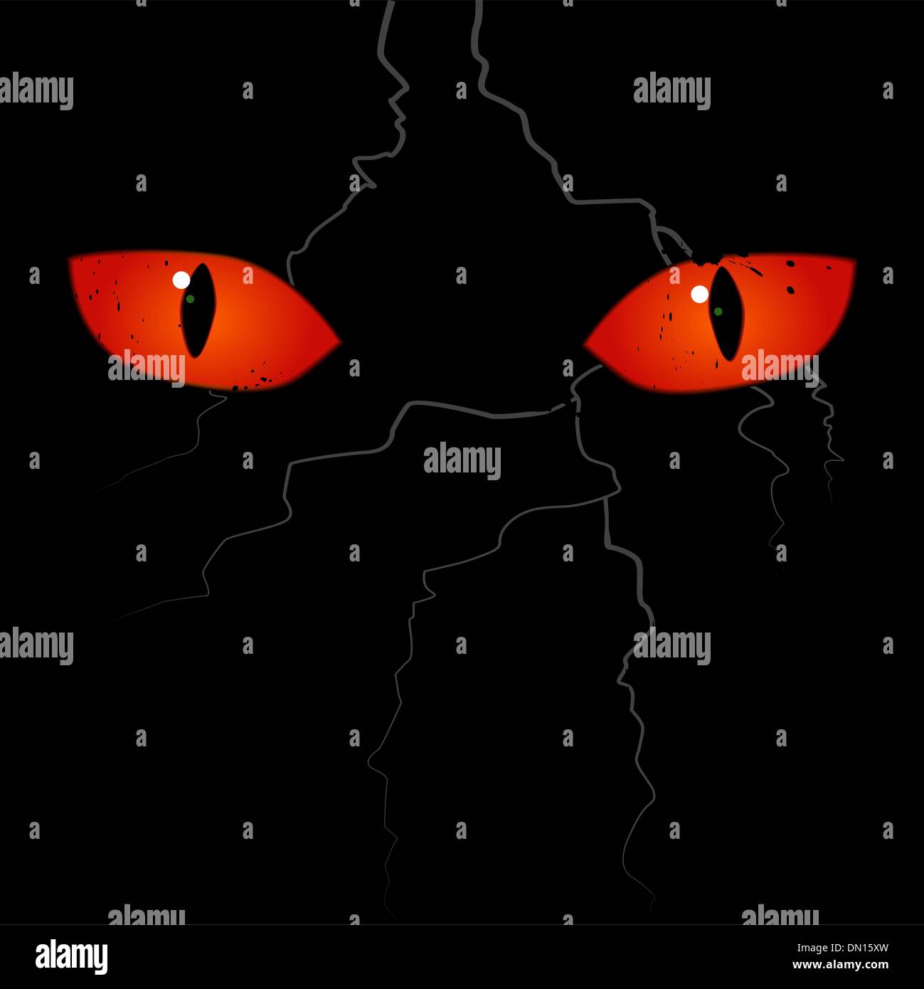 Yeux de la feuille Banque d'images vectorielles - Alamy