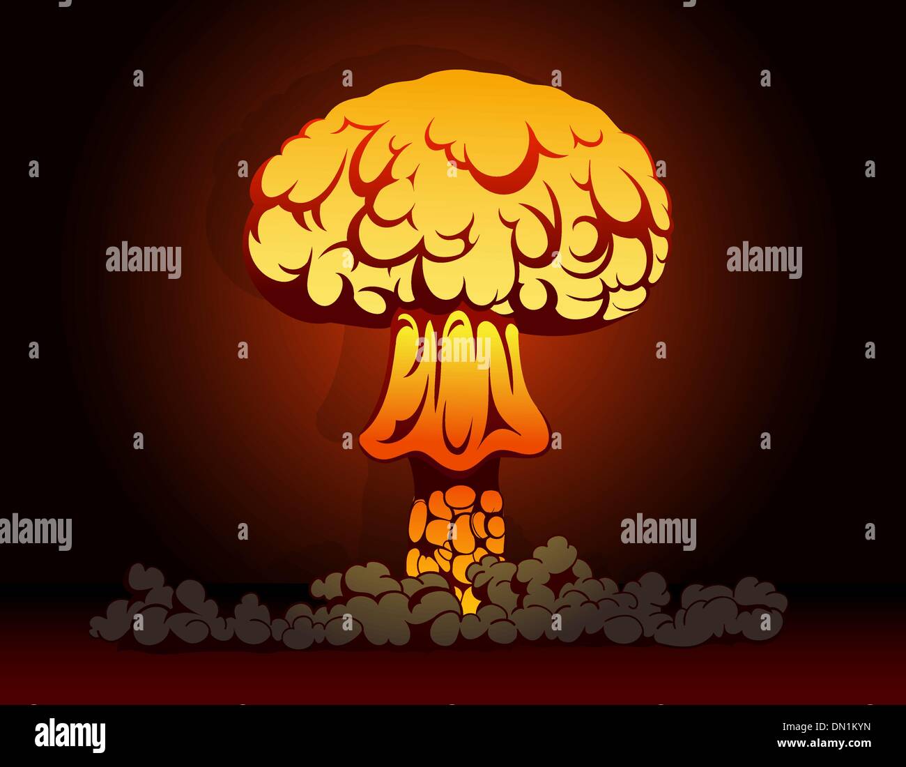 Cartoon nuclear bomb Banque d'images vectorielles - Alamy