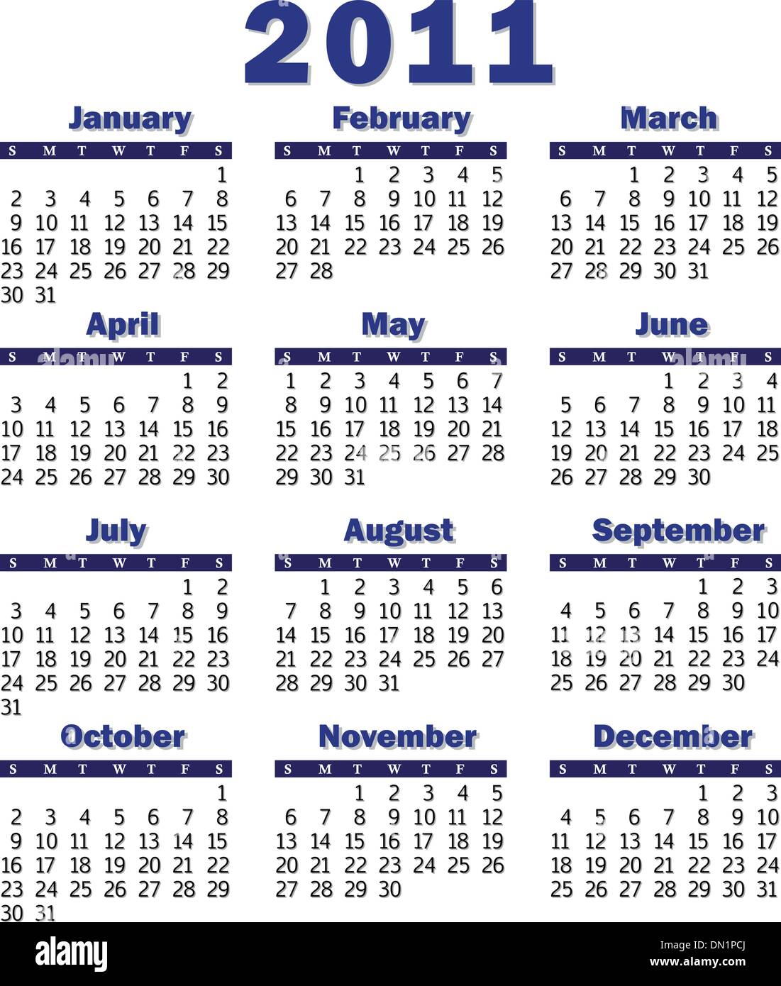 Calendrier lunaire Banque d'images vectorielles - Alamy