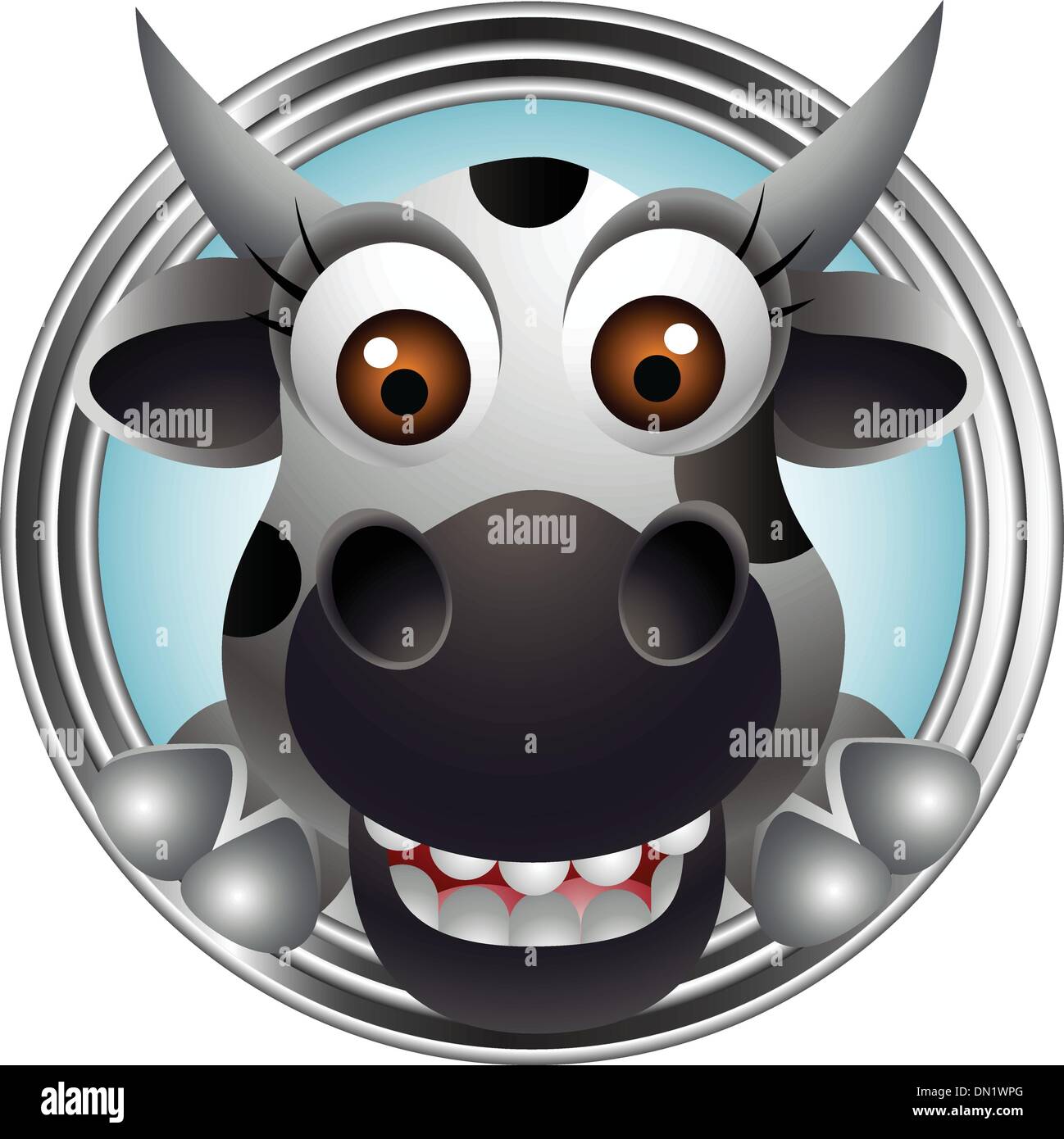 Cartoon cow face Banque de photographies et d’images à haute résolution ...