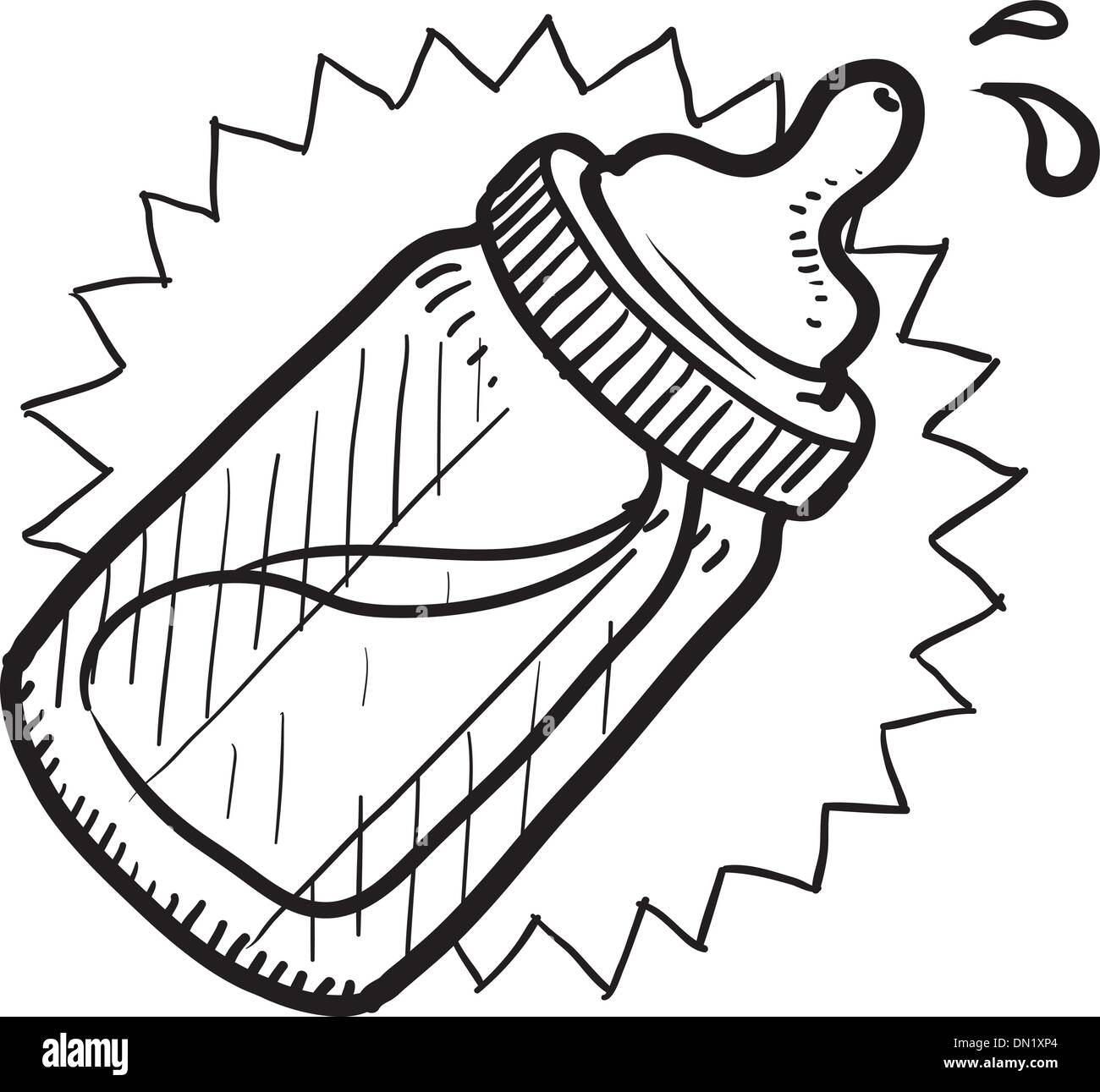 Dessin de biberon Banque d'images vectorielles - Alamy