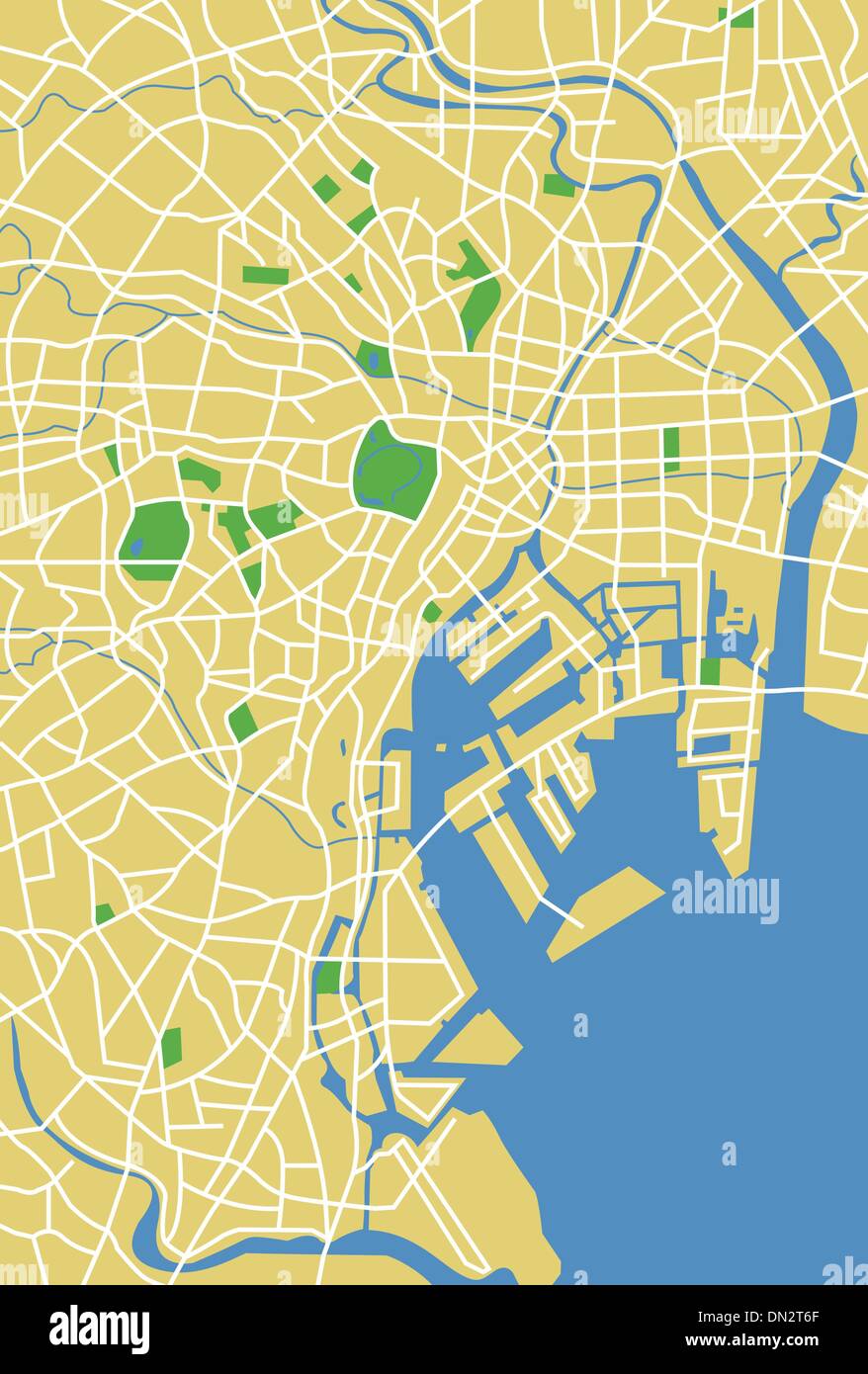 Plan de la ville de tokyo Banque d'images vectorielles - Alamy