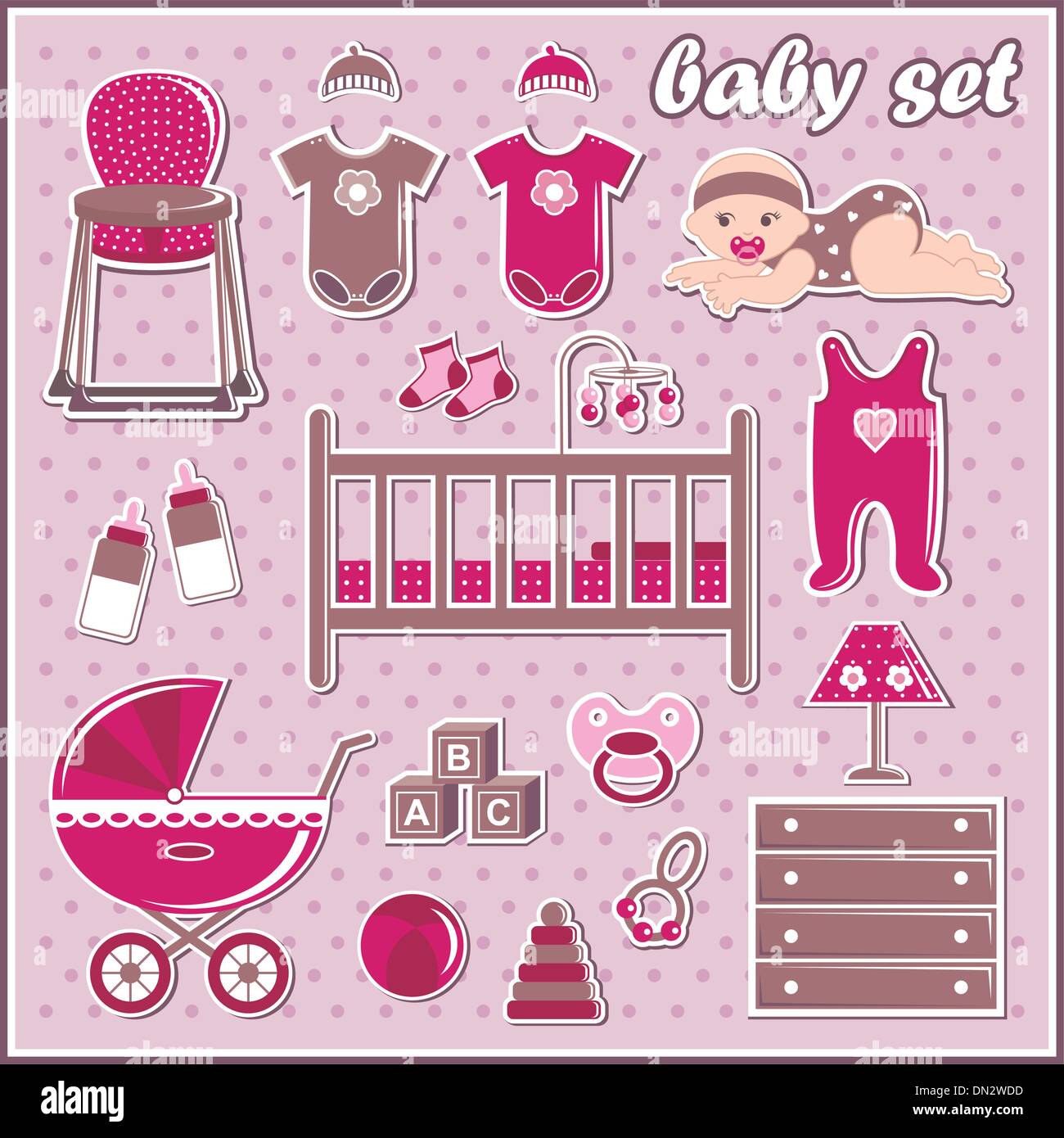 Petite bouteille pour enfants Banque d'images vectorielles - Alamy