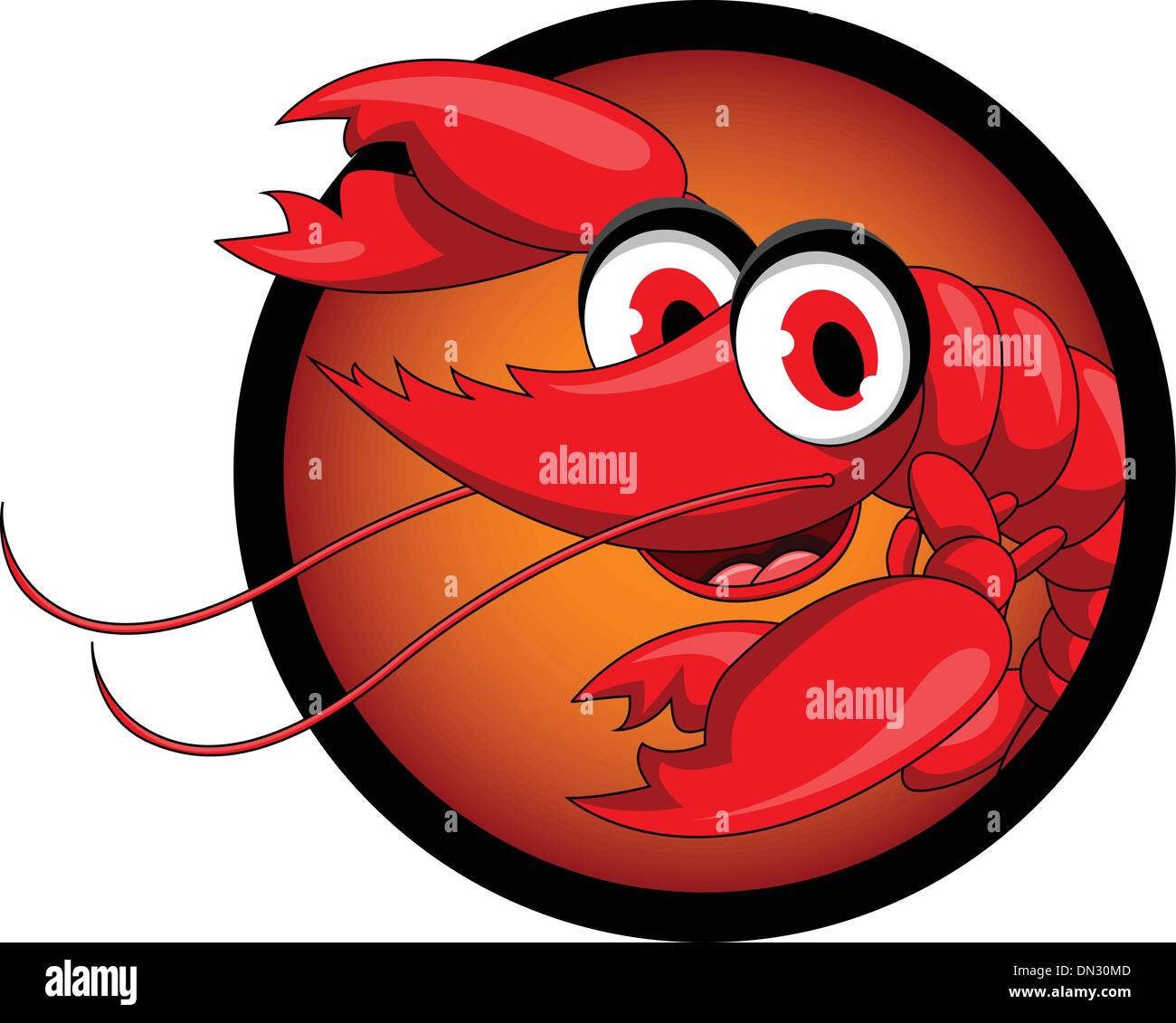 Cartoon shrimp Banque d'images vectorielles - Alamy
