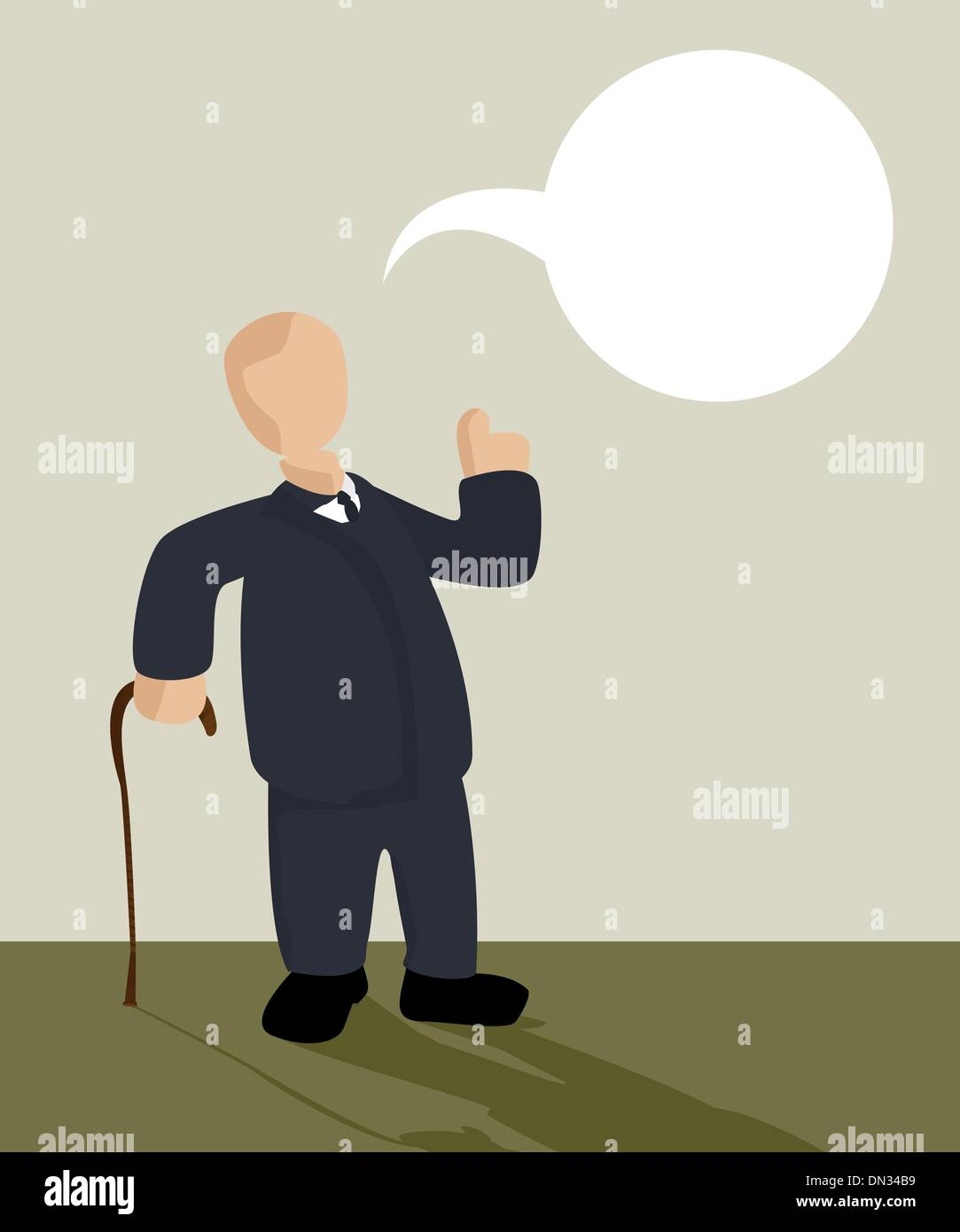 Vieillard dessin Banque d'images vectorielles - Alamy