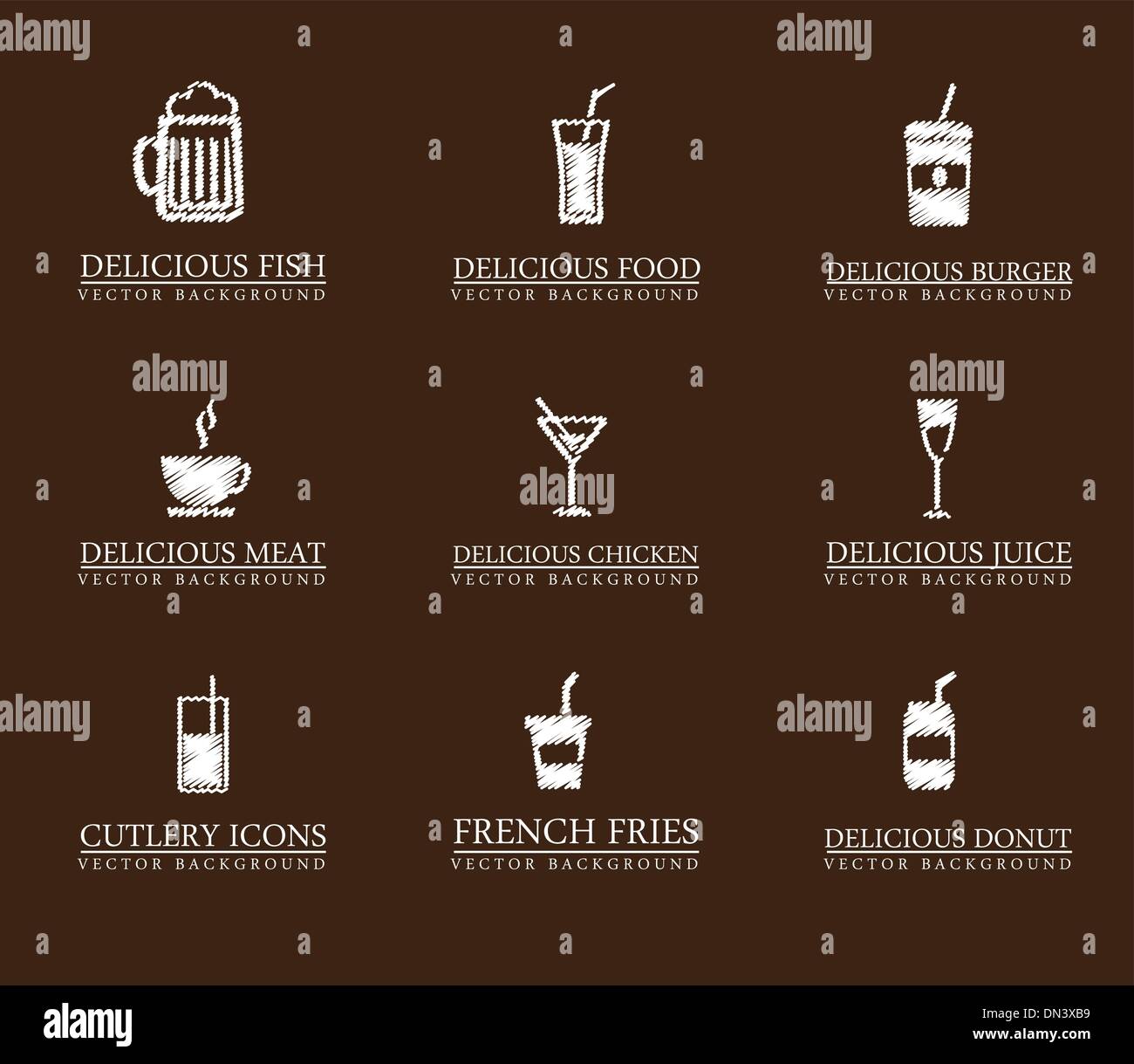 Picto boissons Banque d'images vectorielles - Alamy
