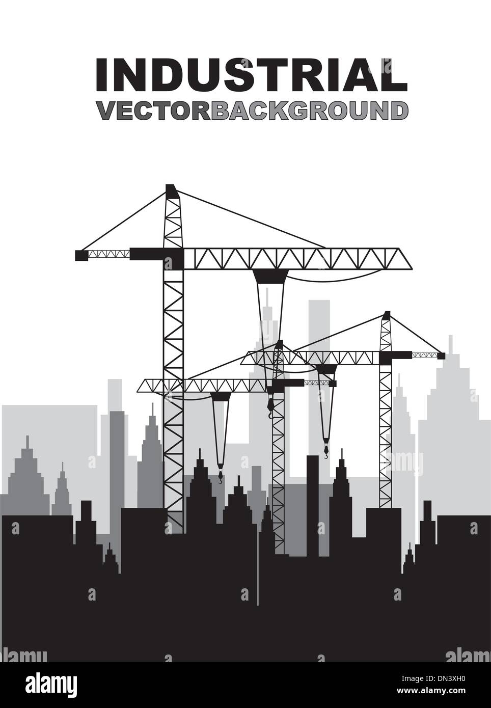 Grues industrielles lourdes Banque d'images vectorielles - Alamy