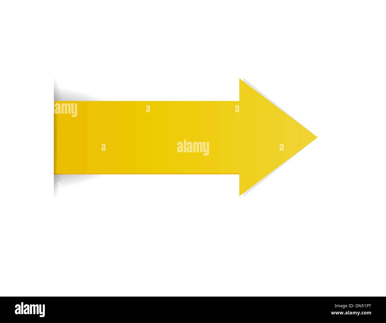 Yellow arrow Banque d'images vectorielles - Alamy