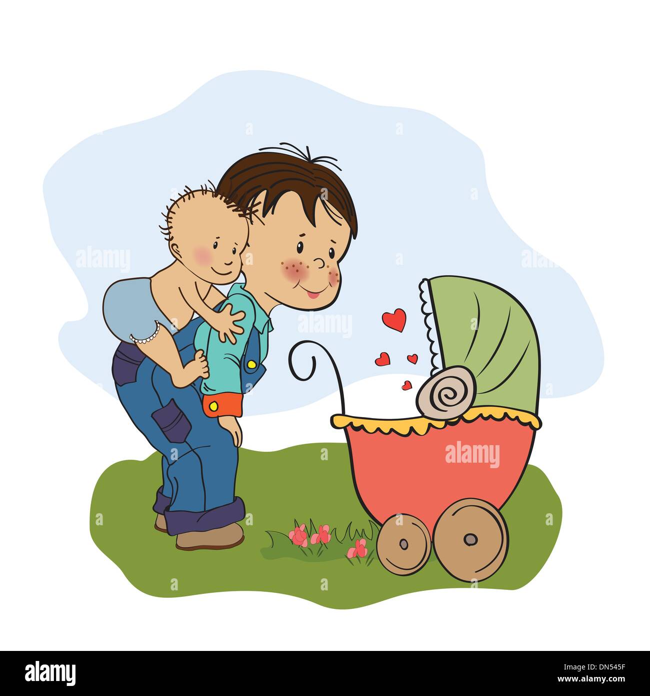 Petit frère Banque d'images vectorielles - Alamy