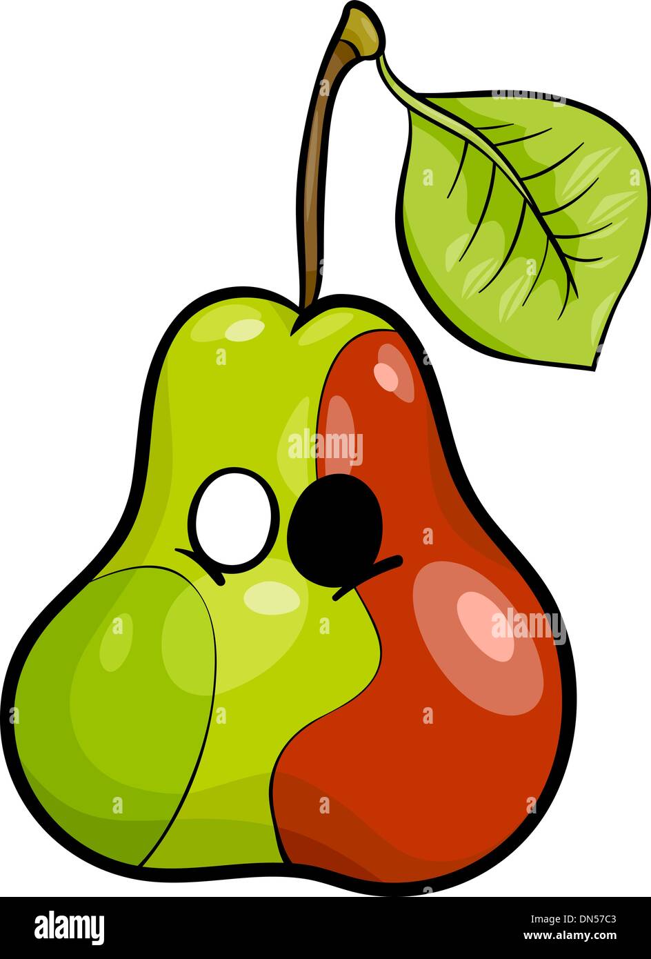 Pear fruit cartoon illustration Banque de photographies et d’images à ...