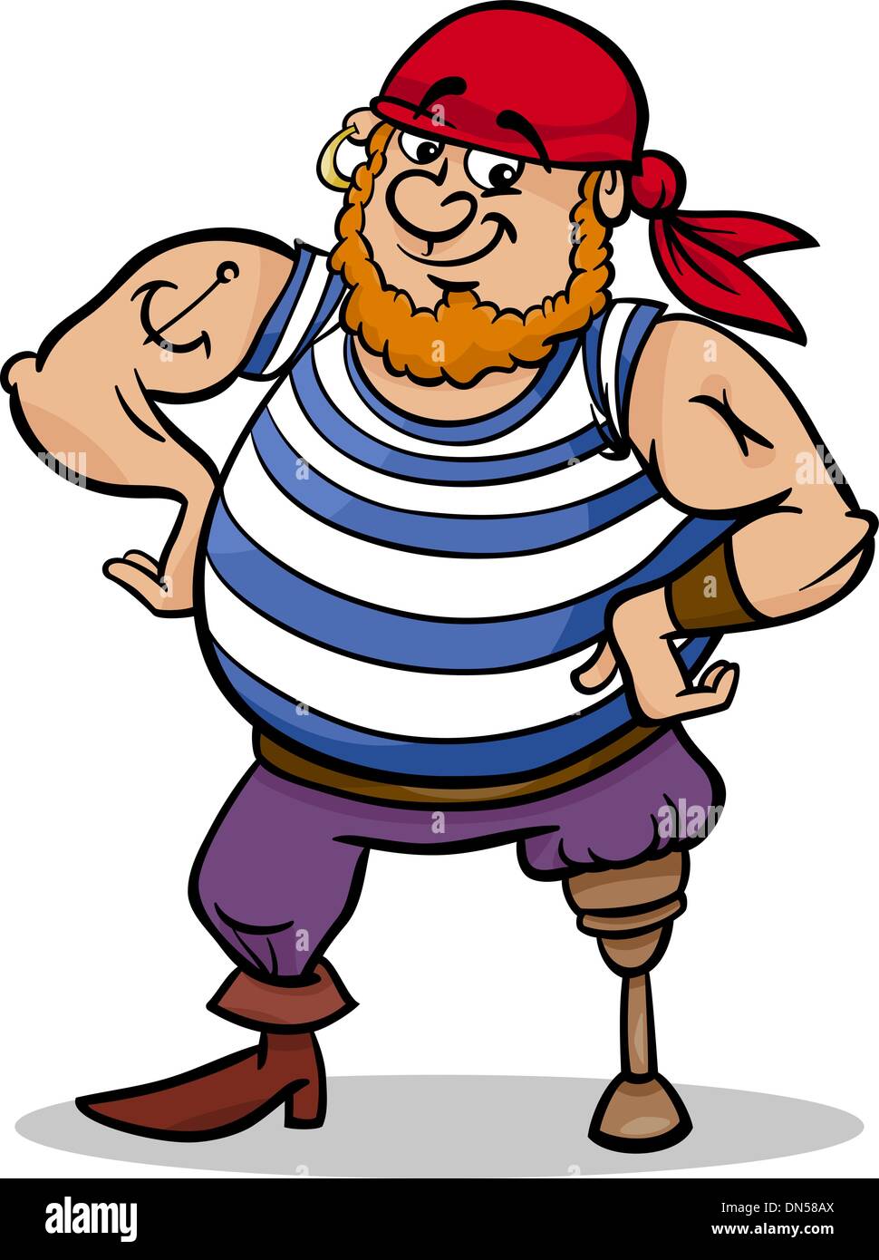 Caricature cartoon pirate illustration Banque de photographies et d ...