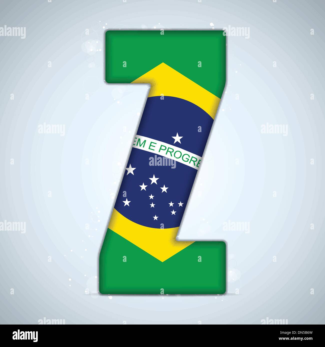 Brazil flag brazilian alphabet letters Banque de photographies et d ...