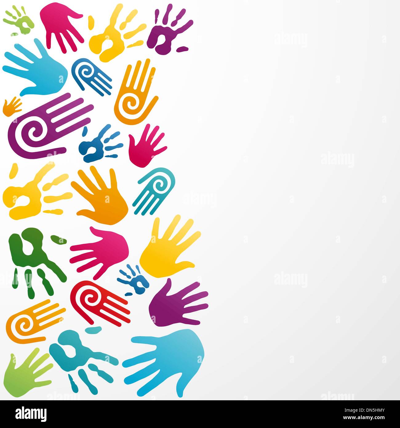 Les couleurs de la diversité humaine Image Vectorielle Stock - Alamy
