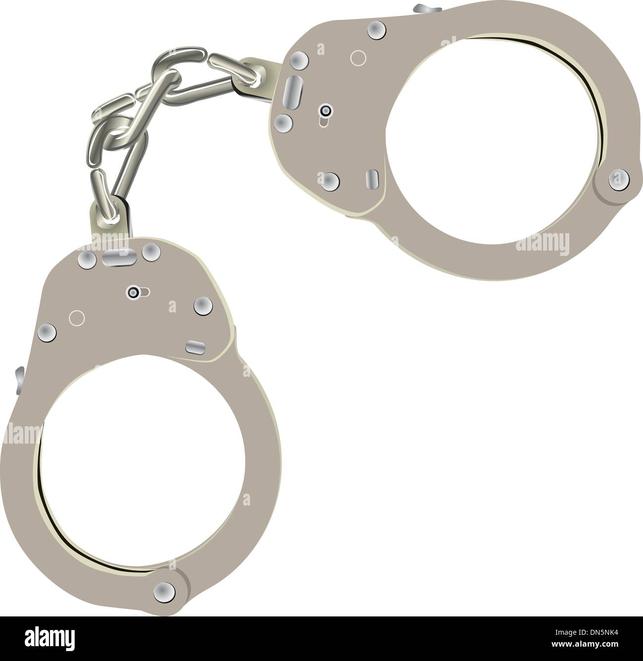 Menottes ouvertes Banque d'images vectorielles - Alamy