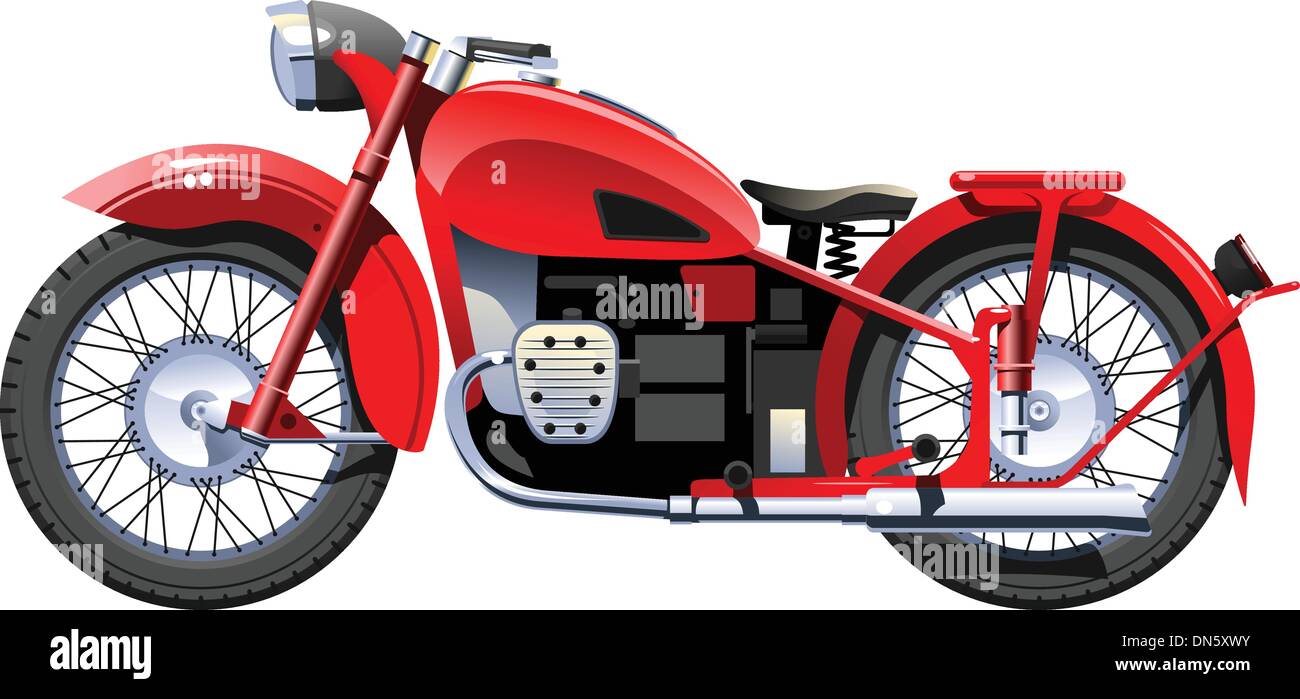 Moto rouge Banque d'images vectorielles - Alamy