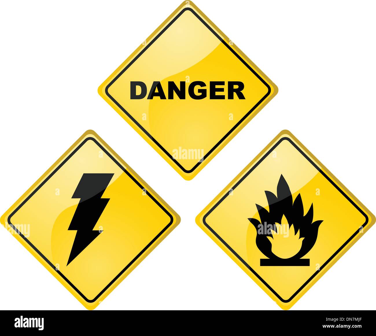 Panneau danger Banque d'images vectorielles - Alamy