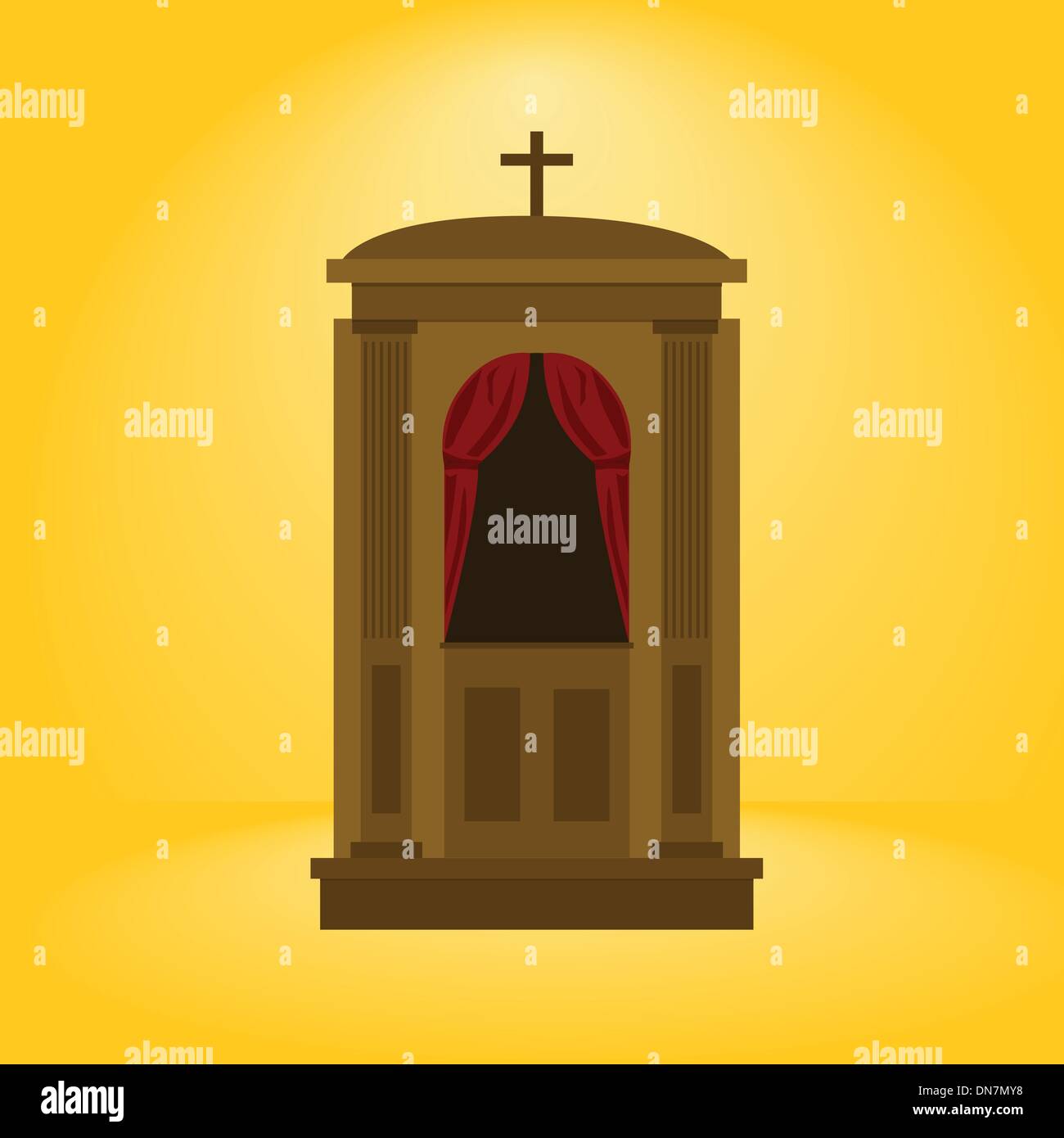 Confession booth Banque d'images vectorielles - Alamy