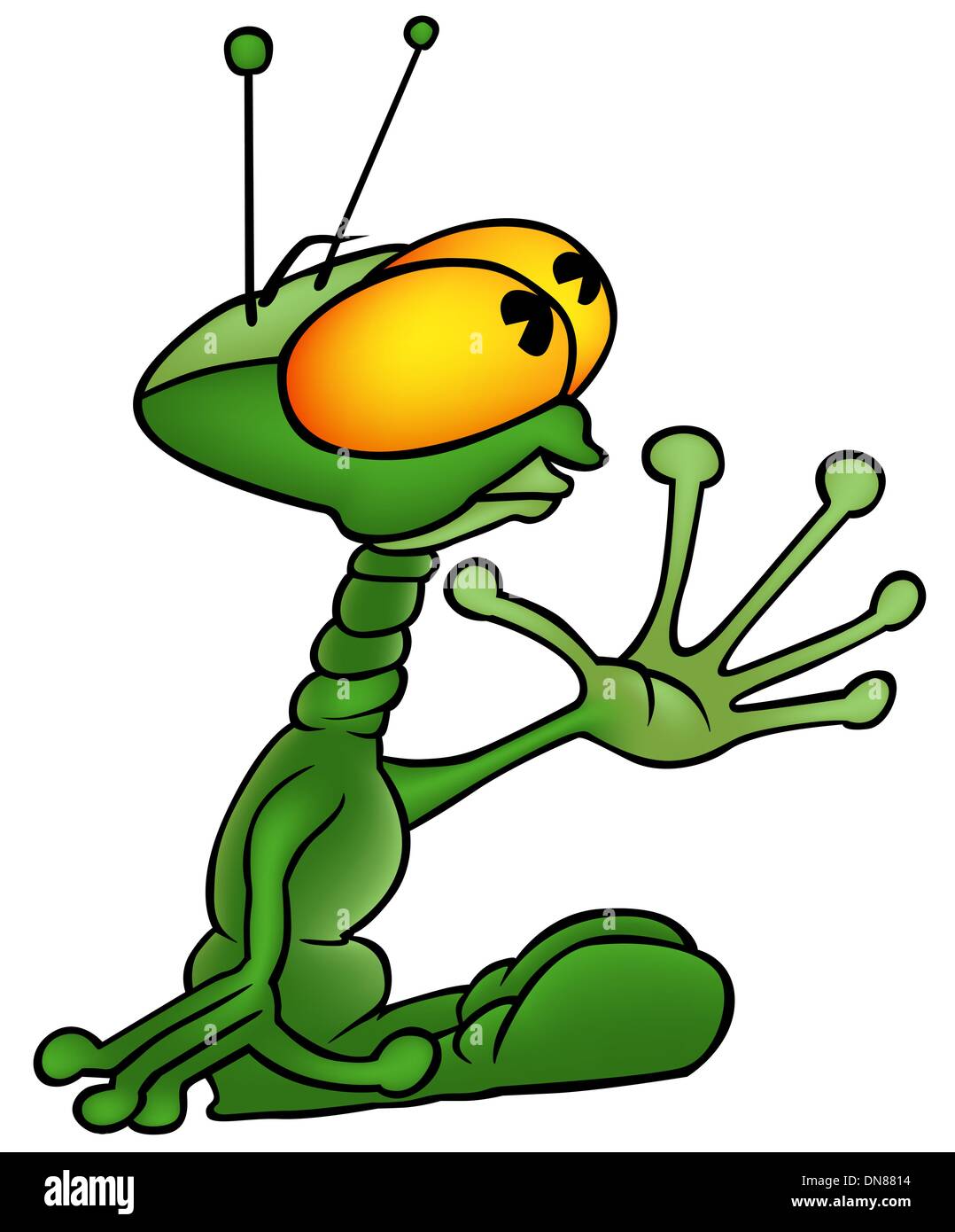 Extra terrestre vert Banque d'images vectorielles - Alamy