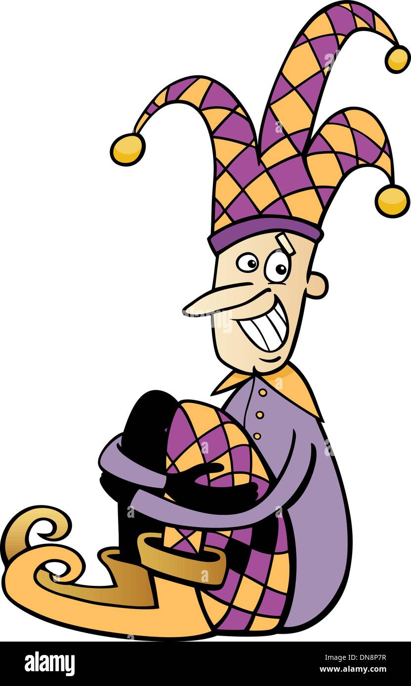 Jester clip art illustration cartoon Image Vectorielle Stock - Alamy