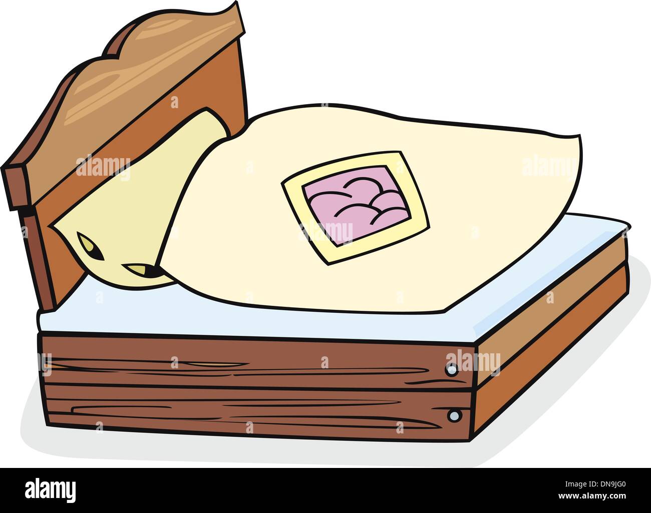 Bed furniture cartoon illustration Banque de photographies et d’images ...