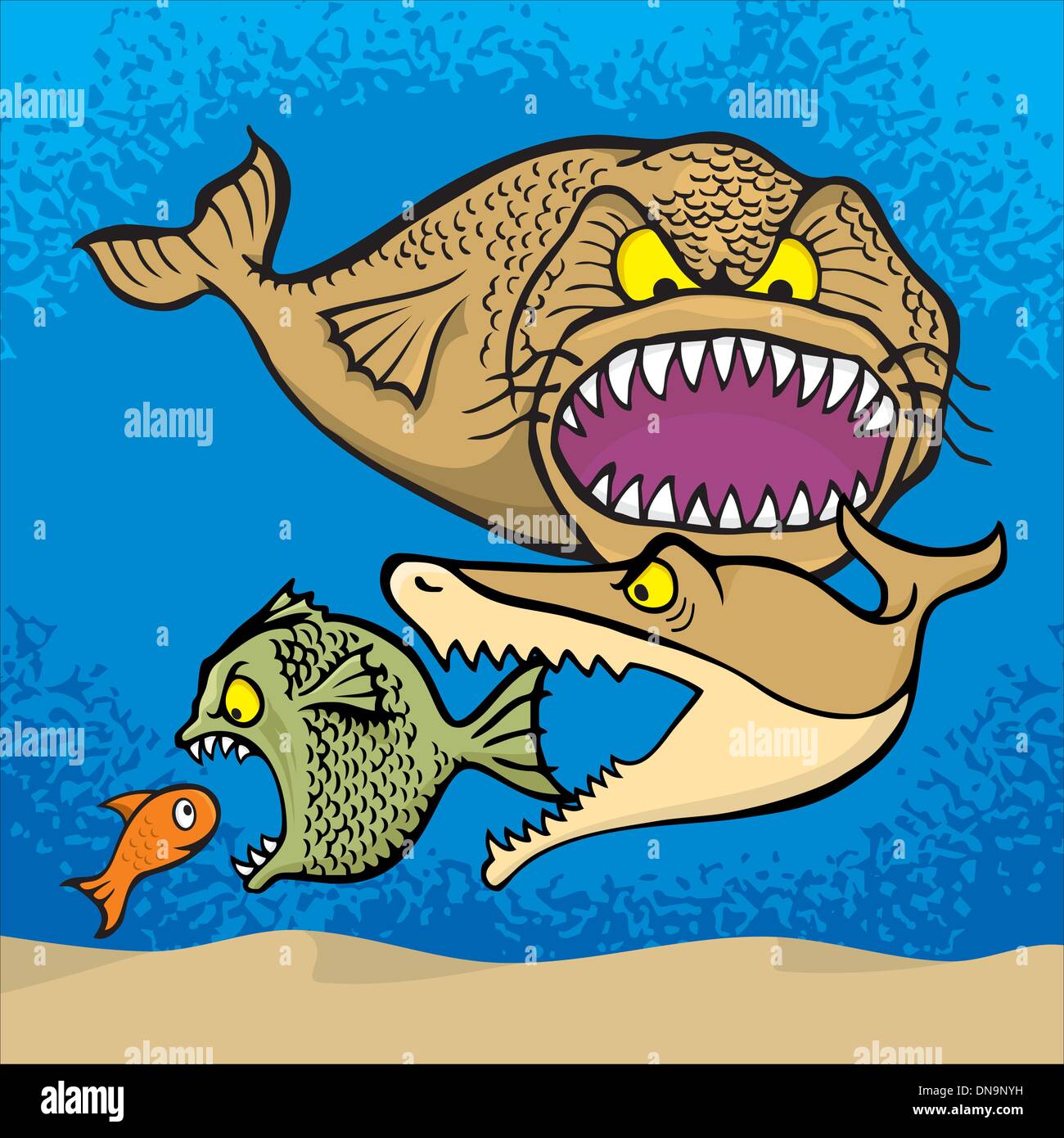 Poisson mange du poisson Banque d'images vectorielles - Alamy