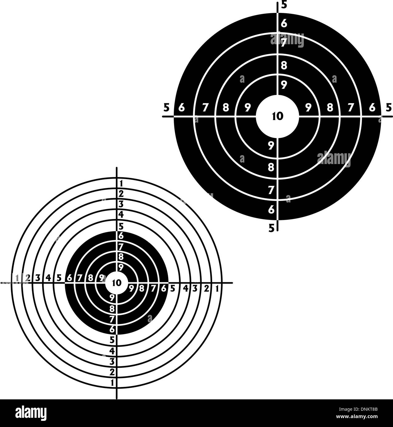 Établir des cibles pour le tir au pistolet pratique, l'exercice. Vector ...