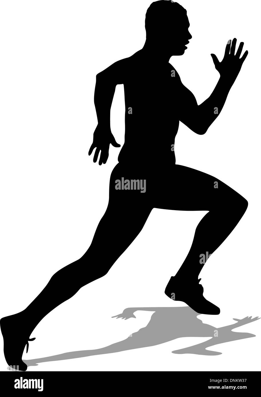 L'exécution de silhouettes. Vector illustration Image Vectorielle Stock ...