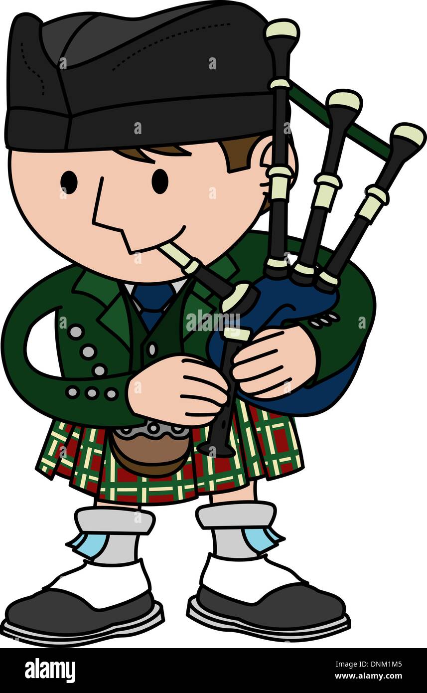 Cornemuse debout Banque d'images vectorielles - Alamy
