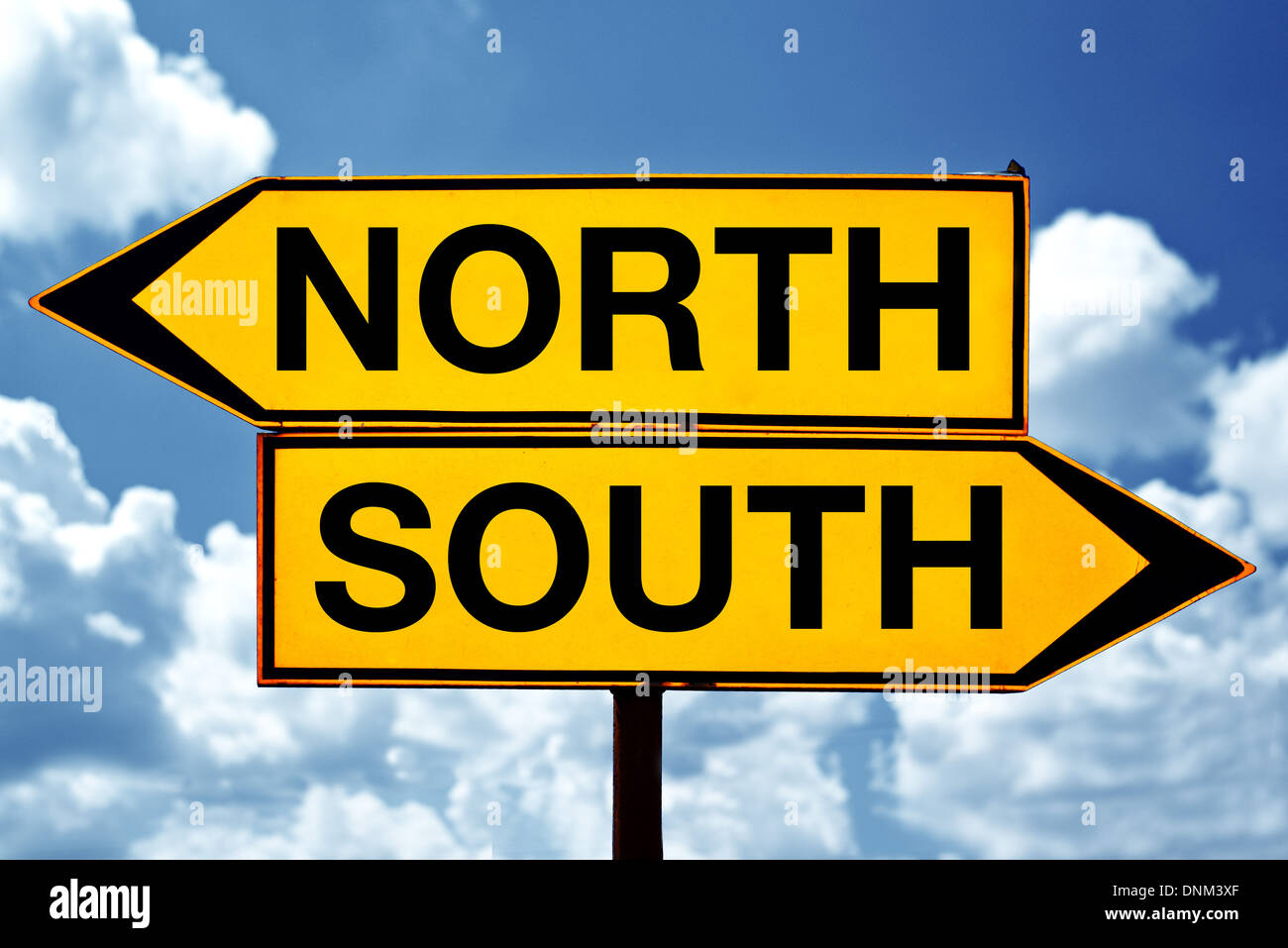 North south sign Banque de photographies et d’images à haute résolution ...