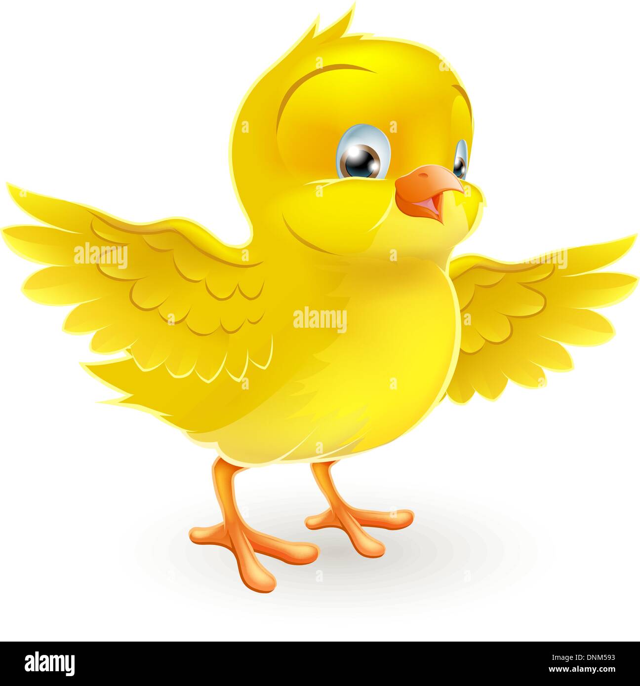 Dessin jaune d'un poussin Banque d'images vectorielles - Alamy