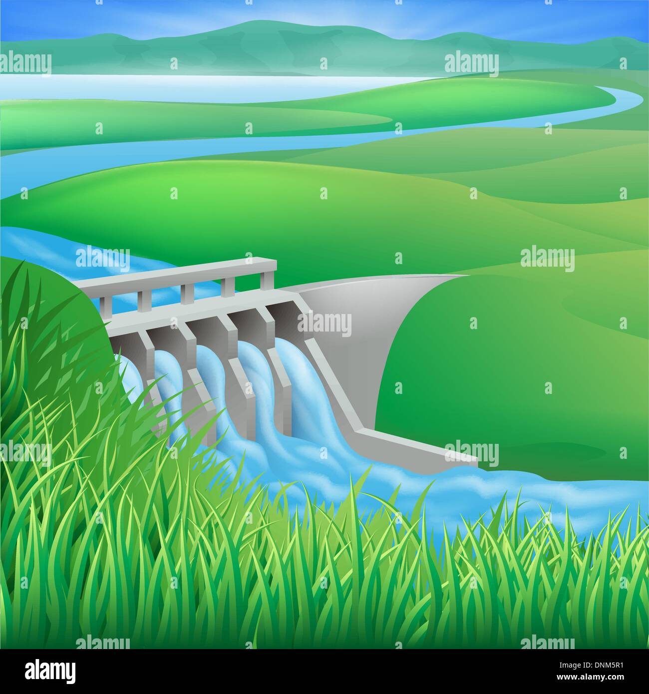 Hydroelectricity power Banque d'images vectorielles - Alamy